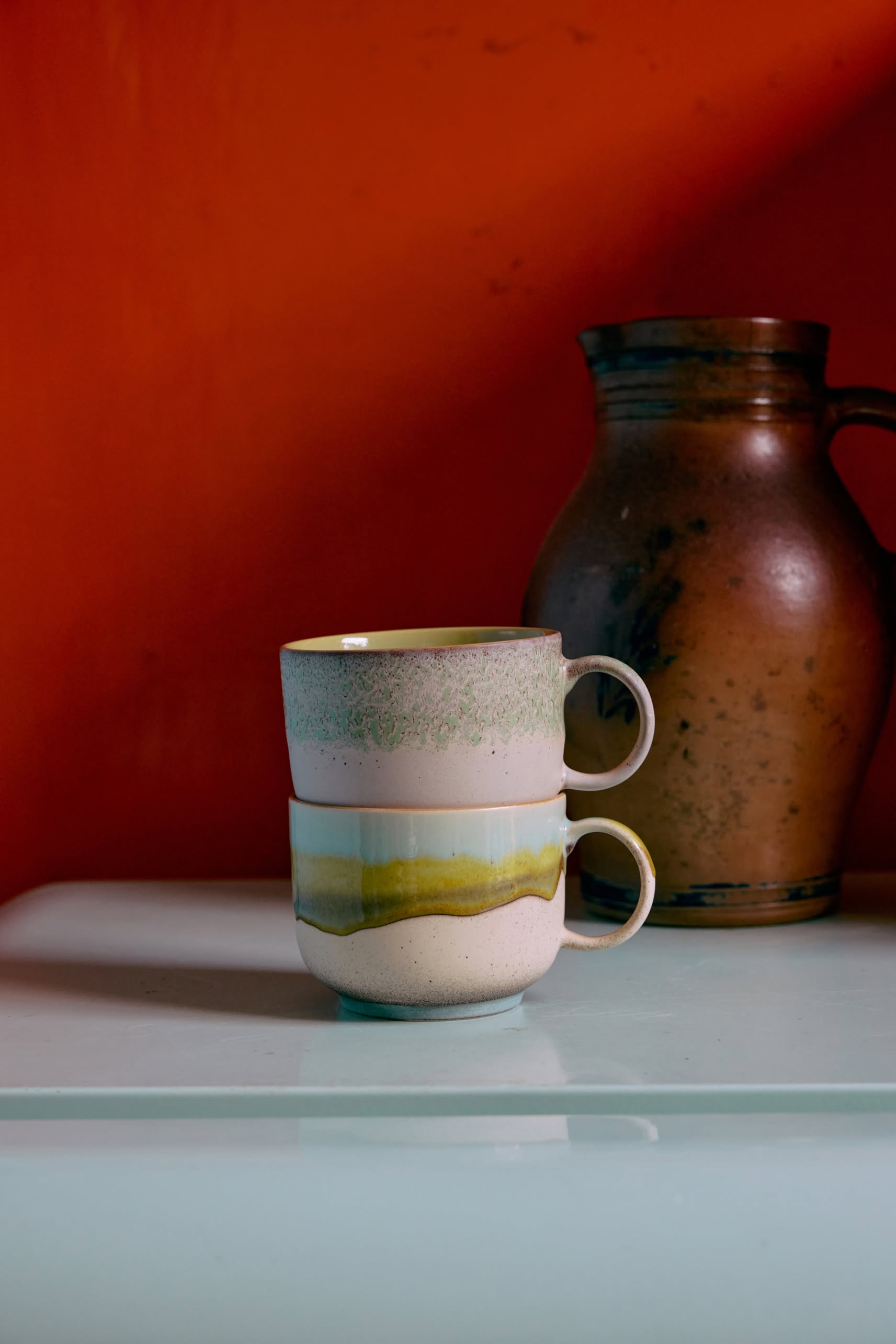 HKliving 70s Ceramics: Tea Cups, Set of 2 - Neo - Stacked Store
